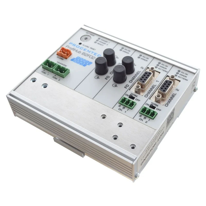 PROFIBUS multi-repeater ProfiHub B2FO2+ with fiber | FOXON