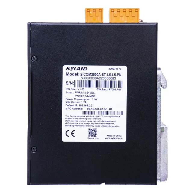 SICOM3000A 8 Port PROFINET Layer 2 Industrial Switch | FOXON