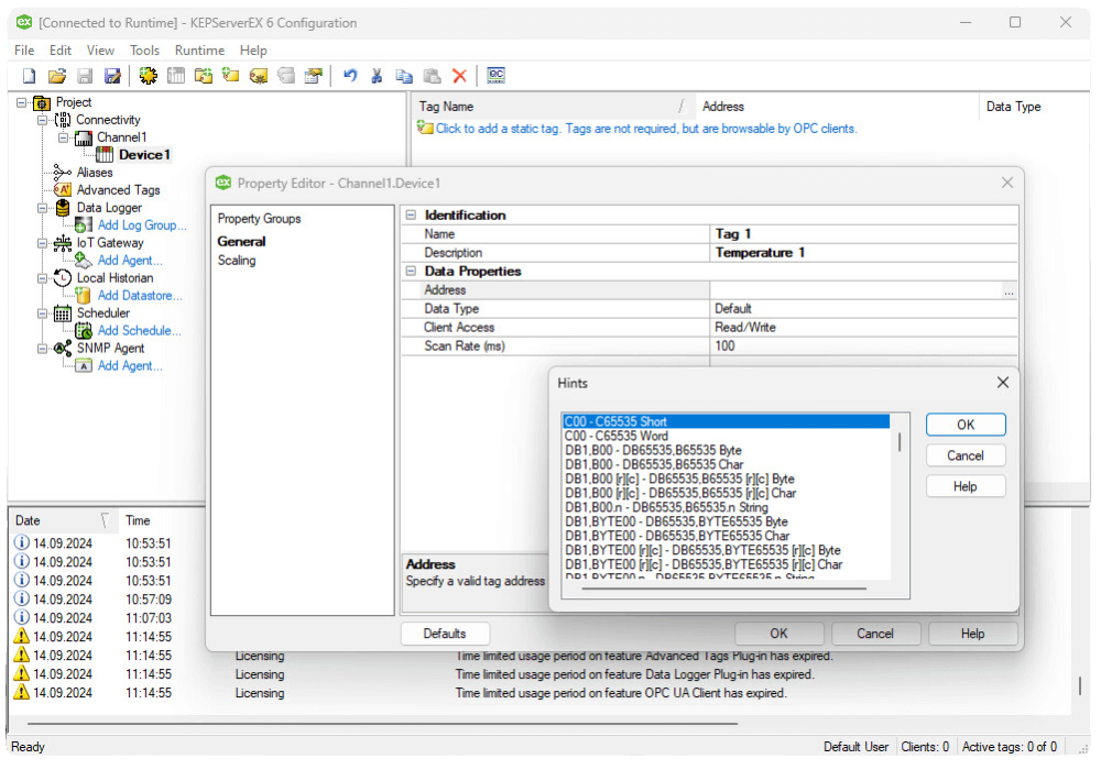 Kepware KEPServerEX OPC Servers for Siemens, Allen Bradley, Mitsubishi ...