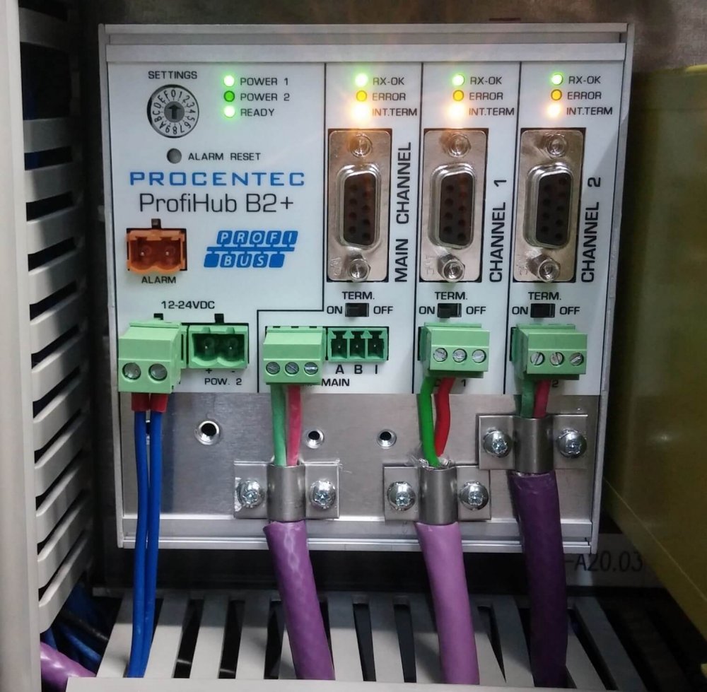 PROFIHUB B2+R, multir-epeater for 3 PROFIBUS DP segments | FOXON
